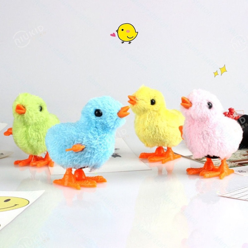 Walking chicken toy with rotating clock model / toddler educational toy ...