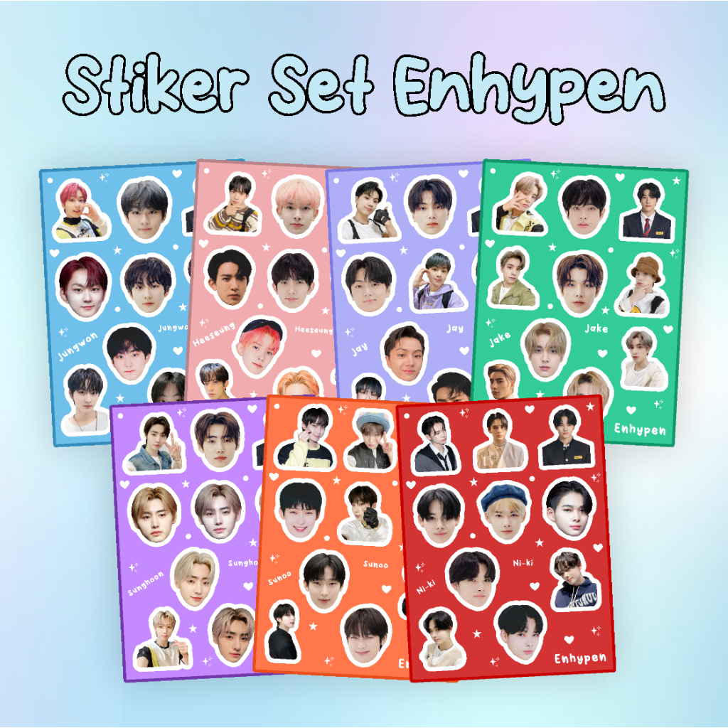 Sticker/sticker Set Jungwon/Heeseung/Jay/Jake/Sunghoon/Sunoo/Ni-ki ...