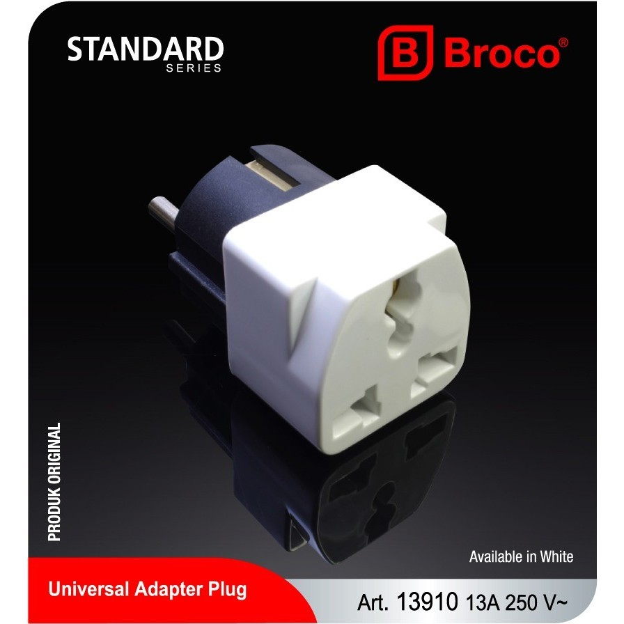 PUTIH Broco Over Plug Universal White 13910/Plug Adapter | Shopee Malaysia