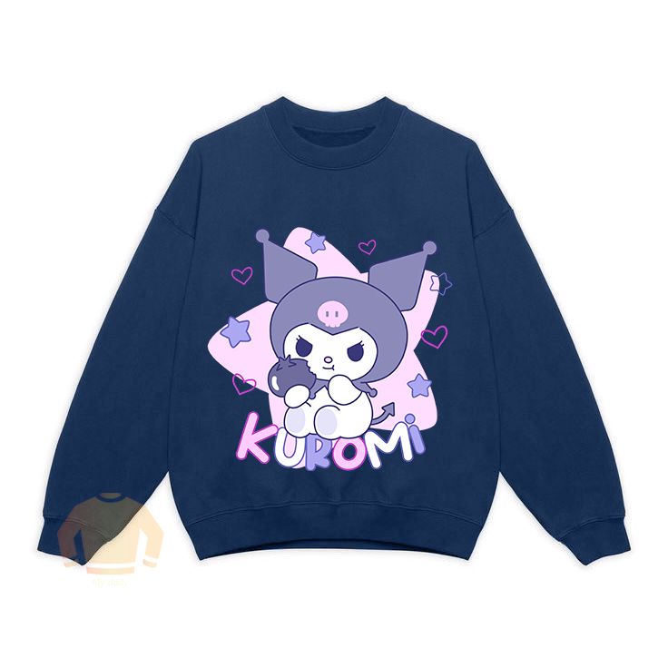 Bht BASIC SWEATER CREWNECK SANRIO KUROMI M-XXL (Men And Women) | Shopee ...