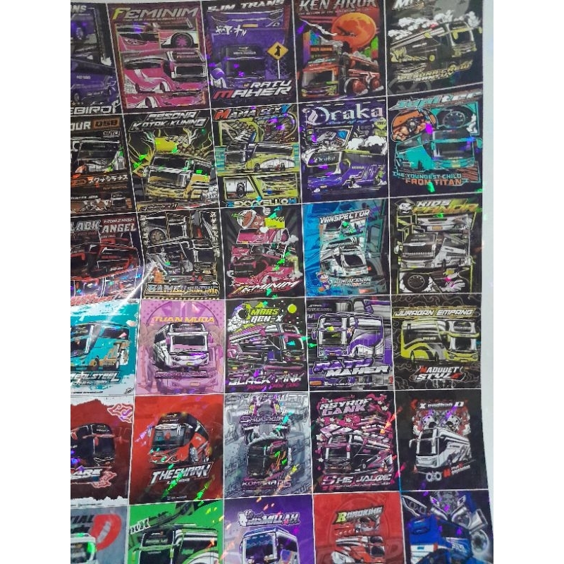 Basuri BUS STICKER CONTAINS 36 WATERPROOF BOXES/LATEST EDITION VIRAL ...