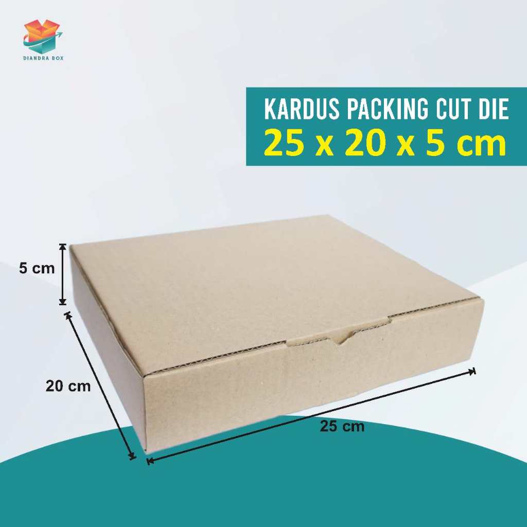 Hampres Cardboard Packing Box 25 x 20 x 5 cm | Fluteseal Big Box | Die ...