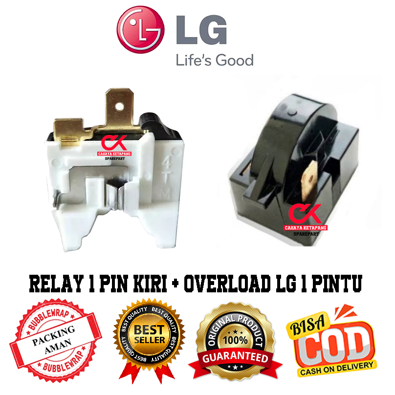 1 Pin Left Relay + Ptc Overload LG 1 Door / 2 Door Refrigerator ...
