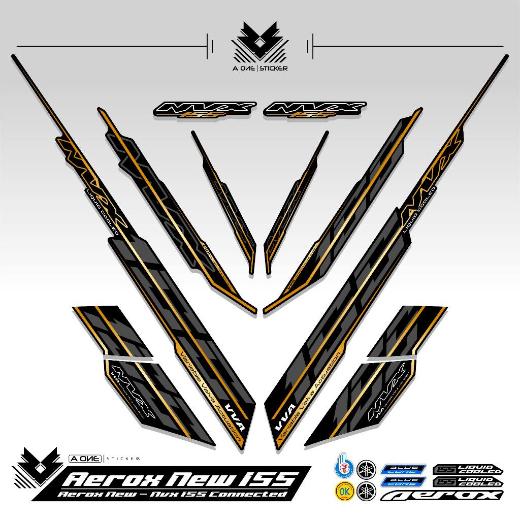 HITAM Striping AEROX 155 NEW CONNECTED CYBER CITY MOTIF 25 / COMBO ...