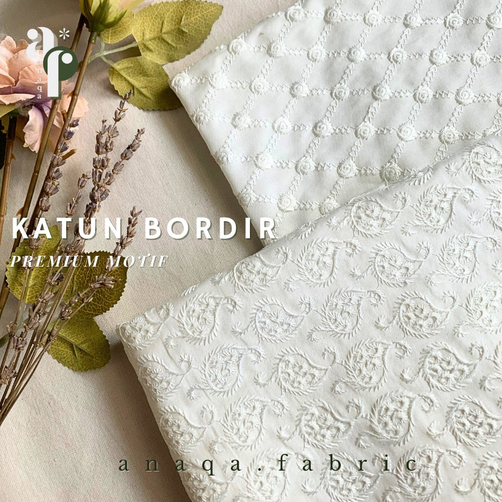 KATUN 1/2 meter Embroidered Cotton Fabric with Dress, Mukena, Outer ...