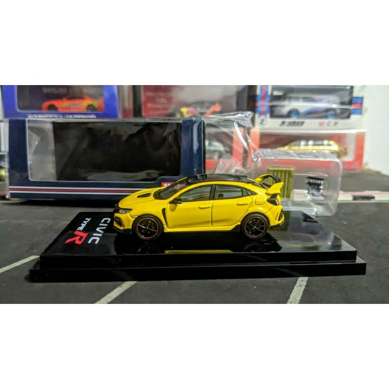 Diecast Hobby Japan Honda Civic Type R FK8 With/ Engine Display Yellow ...