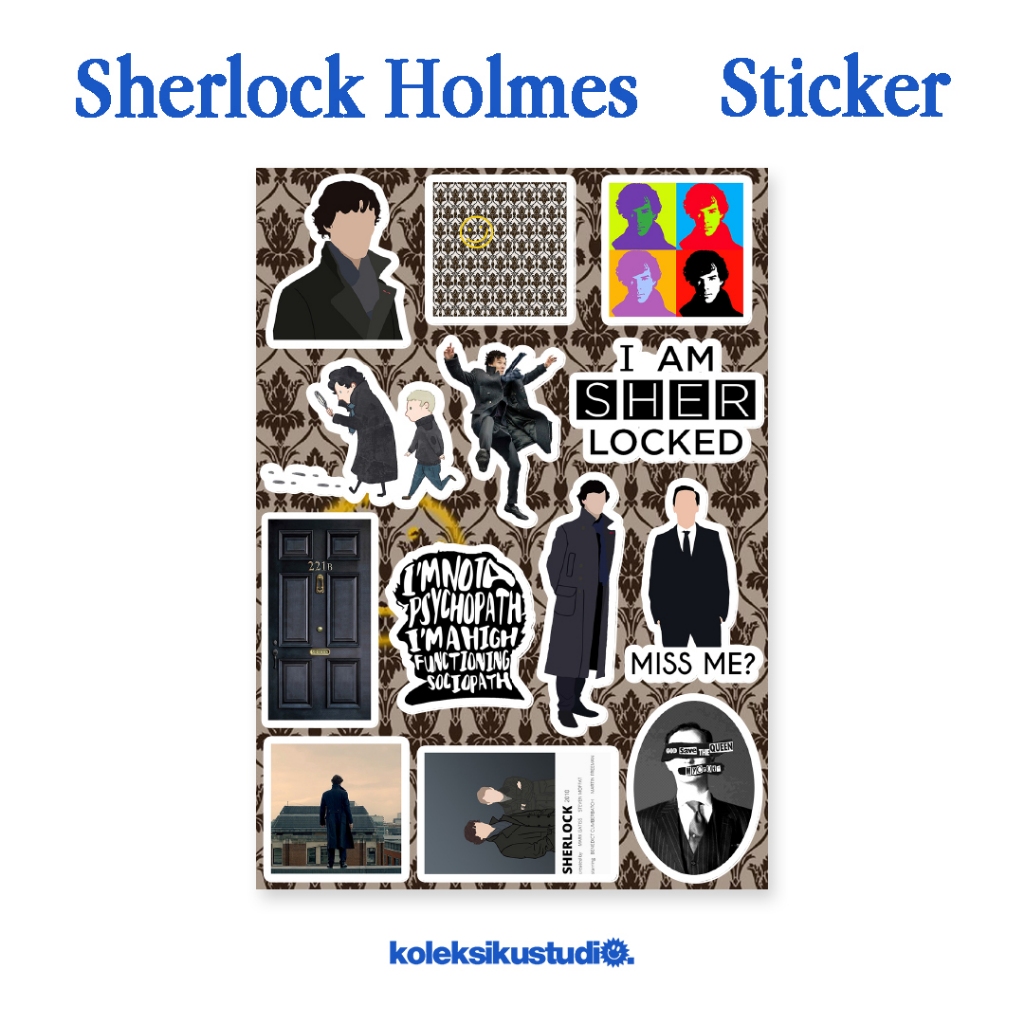 Sherlock Holmes Stickers Movie Stickers Cute Aesthetic Film HP Laptop ...