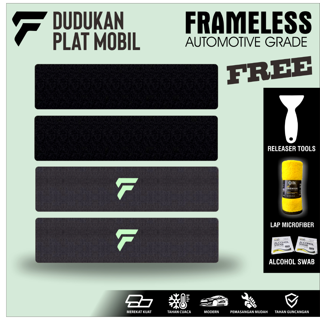 Frameless Plate Frame Car Number Plate Holder (Clean Look) | Shopee ...