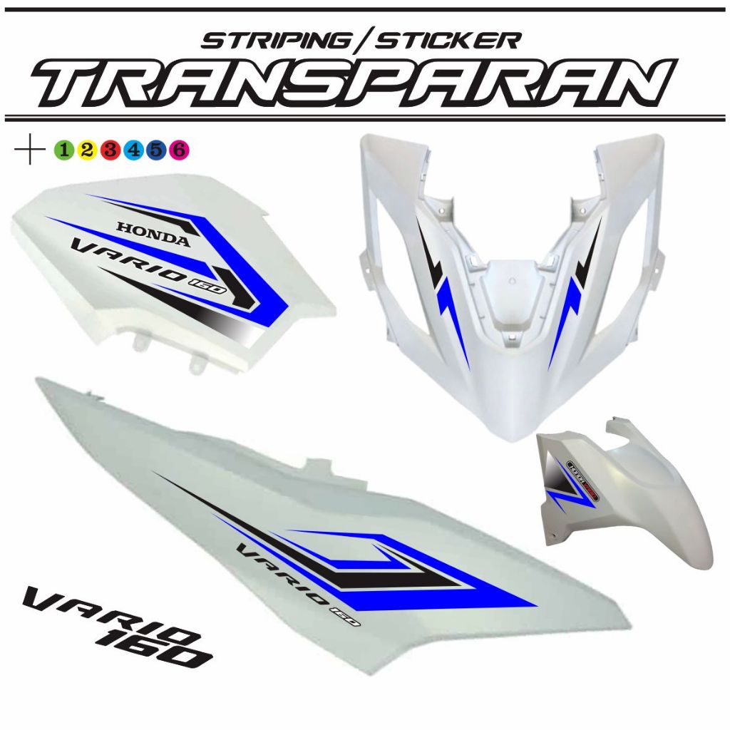VARIO NEW 160 ABS UV TRANSFER STRIPING / CBS VARIATION TRANSPARENT ...
