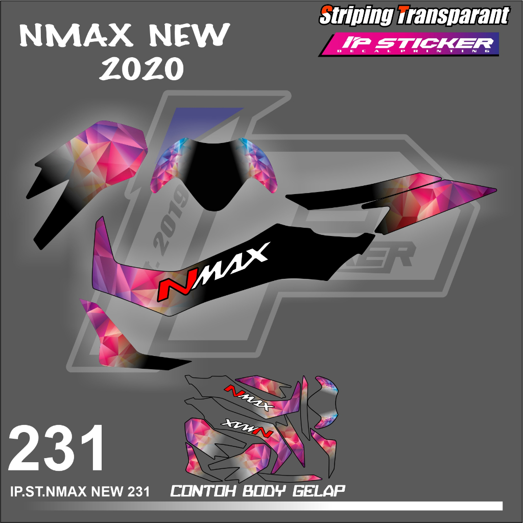 Nmax NEW 2020 YAMAHA NMAX NEW Motorcycle STRIPING Sticker - SIMPLE ...