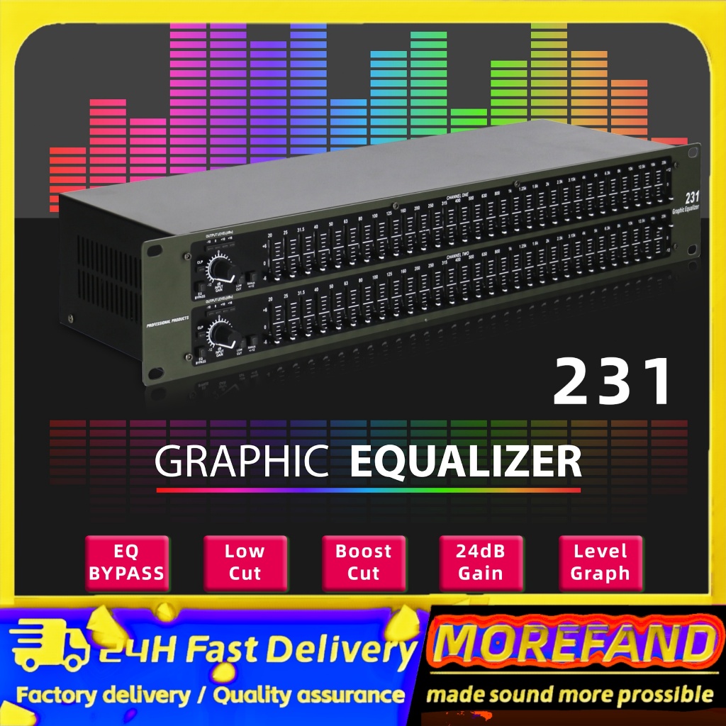 Morefand Equalizer 231 EQ, 31-band Adjustment Two Layers Equalizer 231(31Channel) | Shopee Malaysia