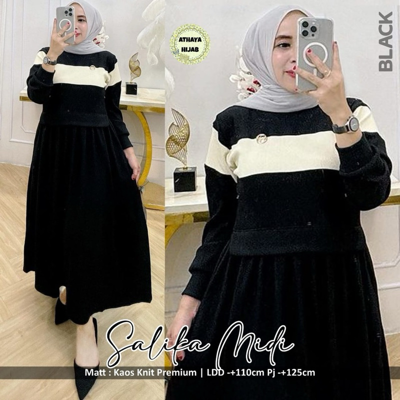 Salika MIDI DRESS BY Invitation 19.04 | Shopee Malaysia
