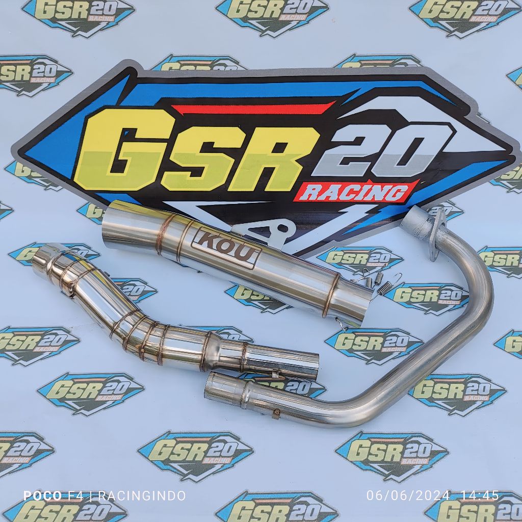 Kou mahachai open spec pipe 1set and big elbow for tmx 125 tmx 155 rusi ...