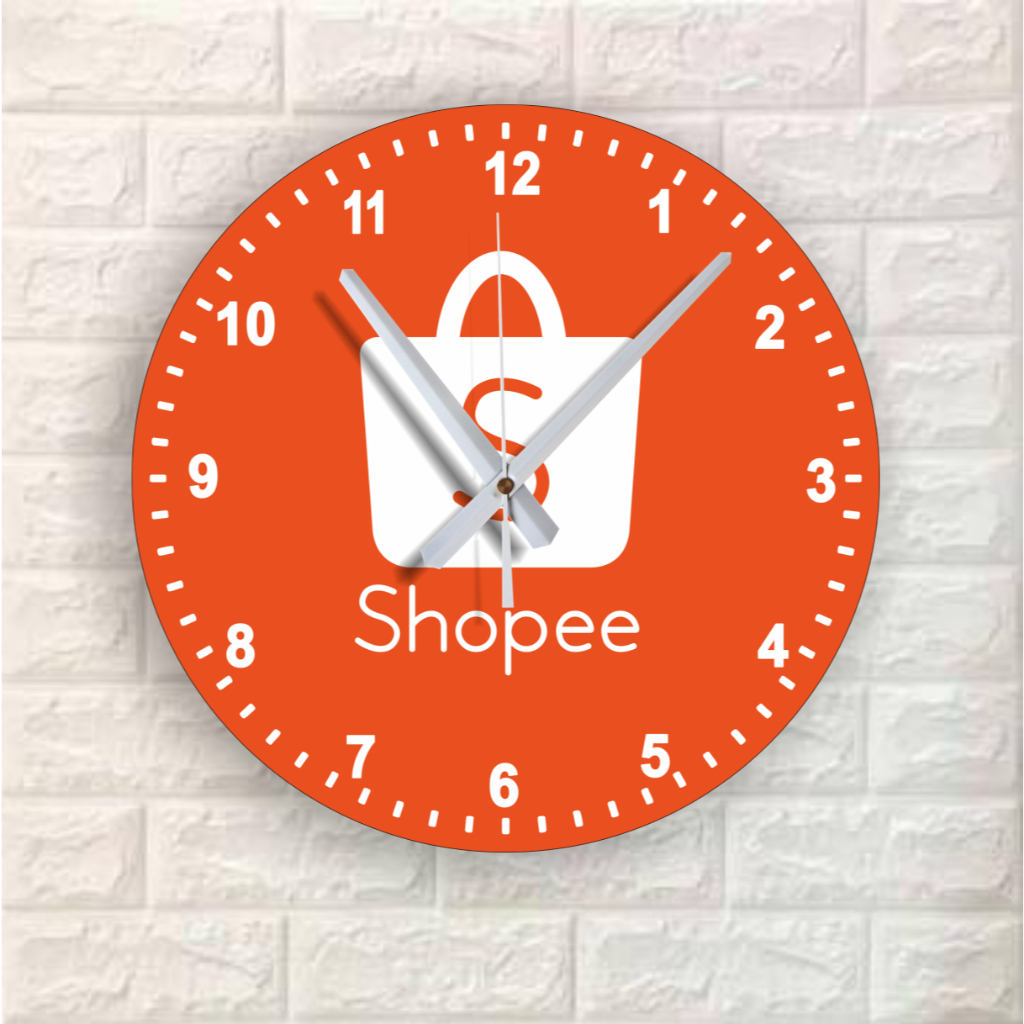 KAYU Custom Character Clock Wooden Character Wall Clock Shopee Logo ...