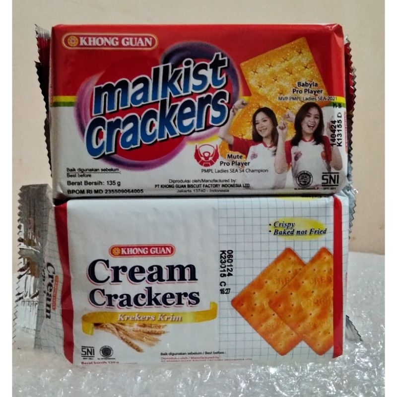 Khong Guan Malkist Crackers / Khong Guan Cream Crackers / Krekers Cream ...