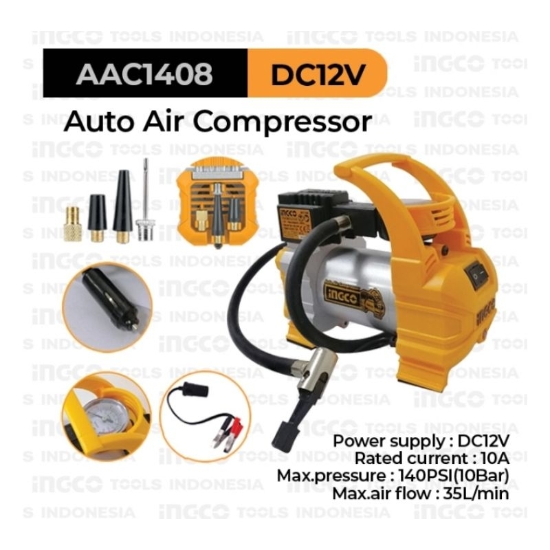 Ingco - Mini Compressor 12V AAC1408 | Shopee Malaysia