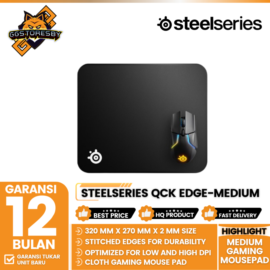 Steelseries QCK EDGE - Medium Gaming Mousepad | Shopee Malaysia