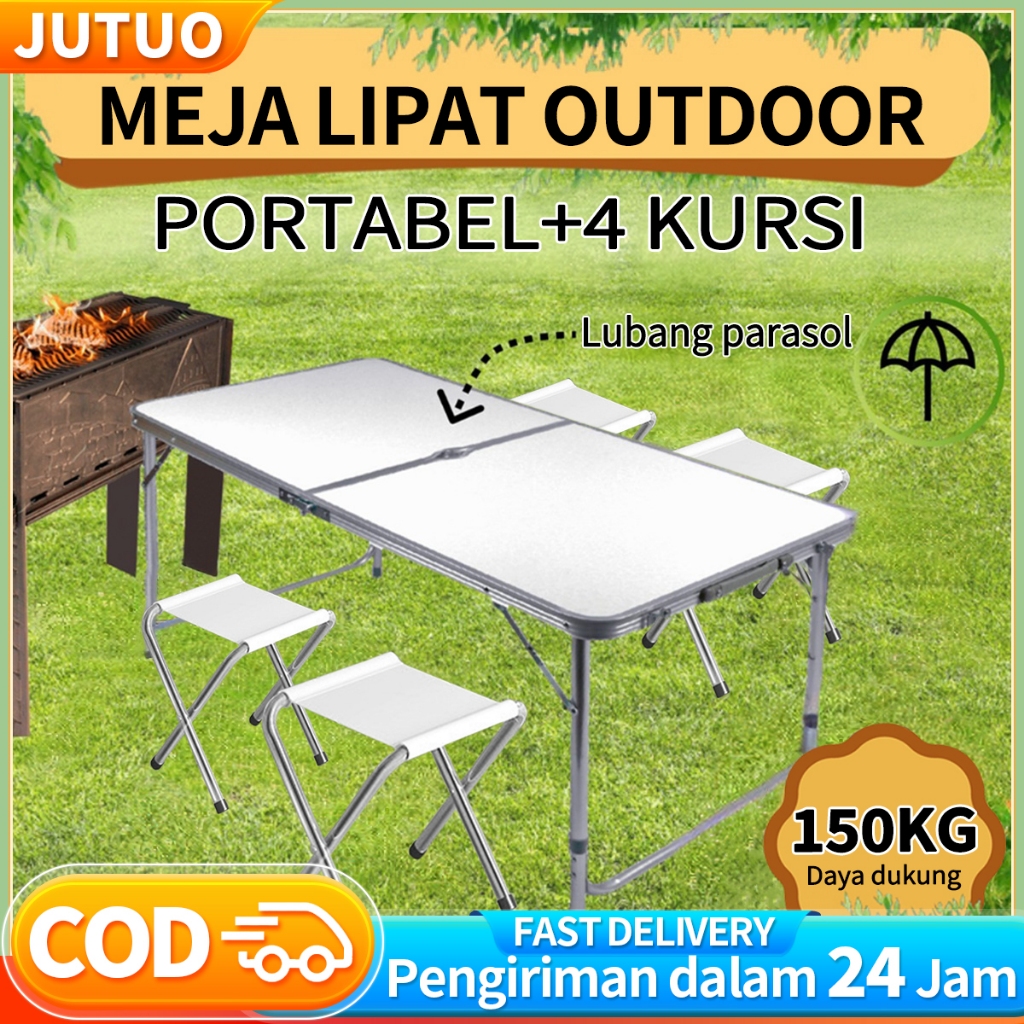 Jt Portable Aluminum Folding Table 120CM Outdoor Camping Table Portable Suitcase Table ...