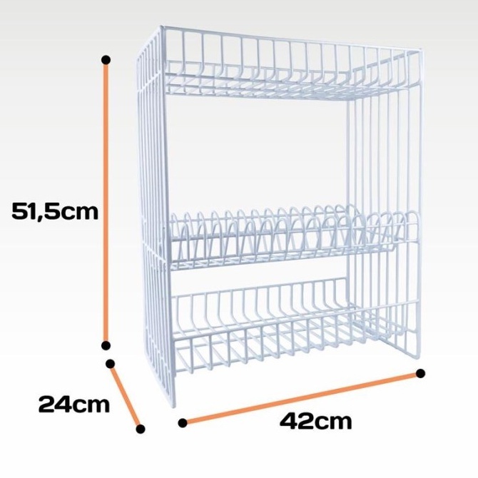 PREMIUM QUALITY 3 STACKING IRON PLATE RACK - SINK PLATE RACK | Shopee ...