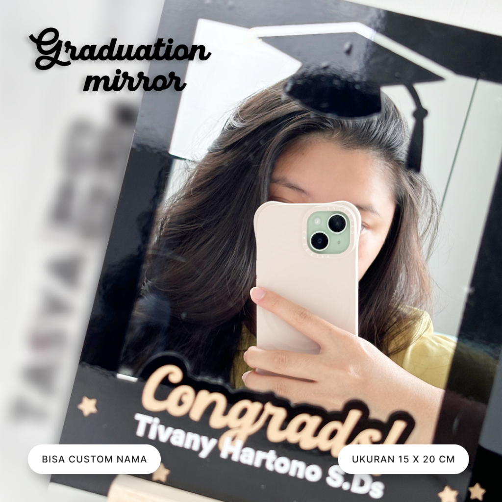Mirror Selfie Frame Graduation | Graduation Selfie Mirror | Graduation ...