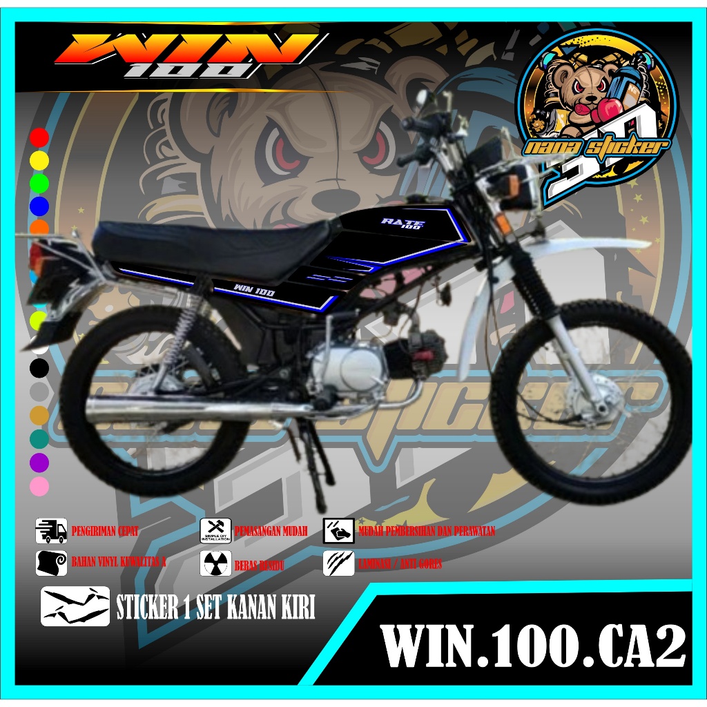 Honda WIN 100 Striping Sticker Variations HONDA WIN 100 motorbike body ...