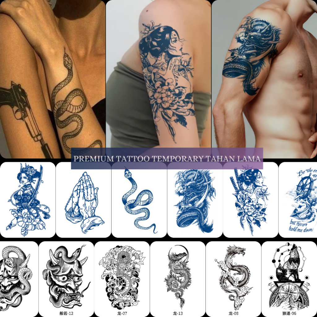 Premium TEMPORARY Tattoos Long Lasting 15 Days SEMI Permanent TEMPORARY ...