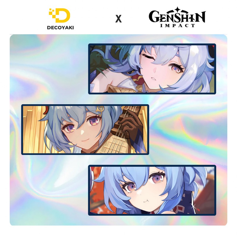 Genshin Impact Ganyu Hologram Slap Sticker, Genshin Impact Gandu ...