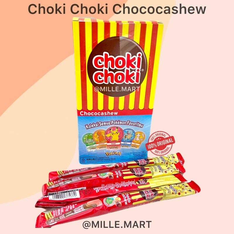 [1 Box CONTAINS 20 PCS] CHOKI CHOKI CHOCOCASHEW CONTENTS 20 X 9GR ...