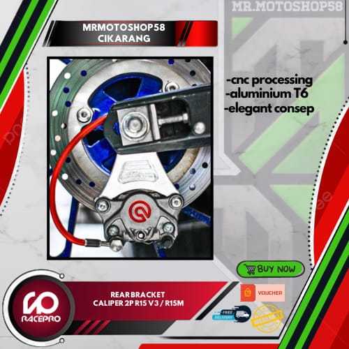 Racepro REAR CALIPER BRACKET 2P GPX CALIPER MT15 R15V3 R25 CBR250RR ...