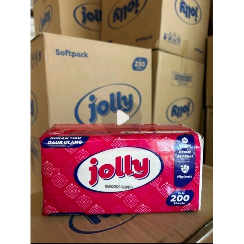 Jolly Tissue 200 sheets / 2 Ply, Facial Tissue [1 Carton / DUS- 48Pcs ...