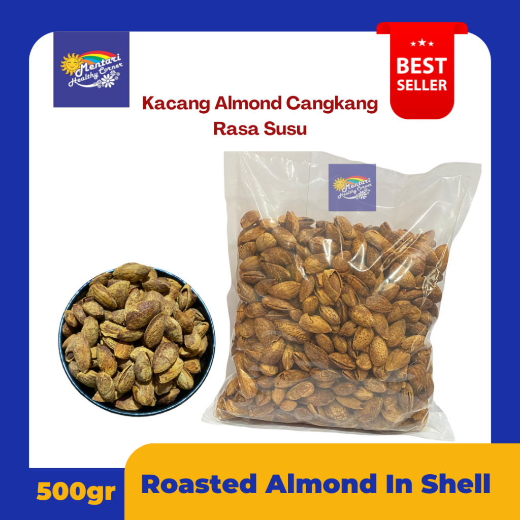 Roasted Almond In Shell Butter Milk 500gr/Almond Nut Shell Milk Flavor ...