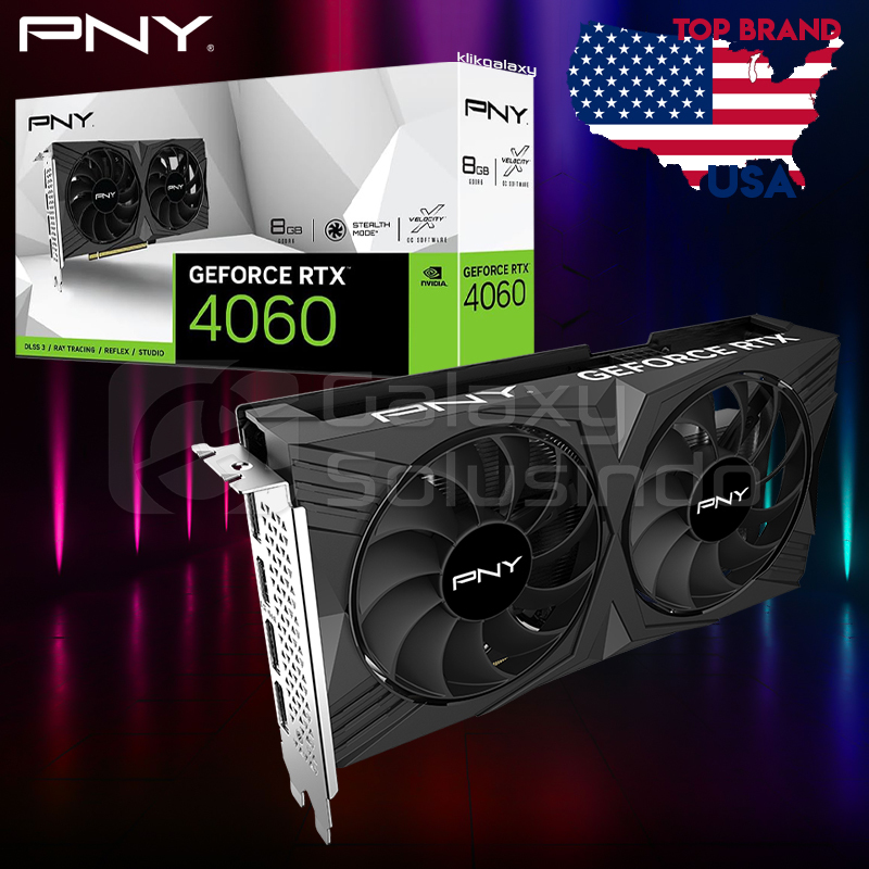 Pny GeForce RTX 4060 VERTO Dual Fan 8GB GDDR6 - VGA RTX4060 DDR6 ADA ...
