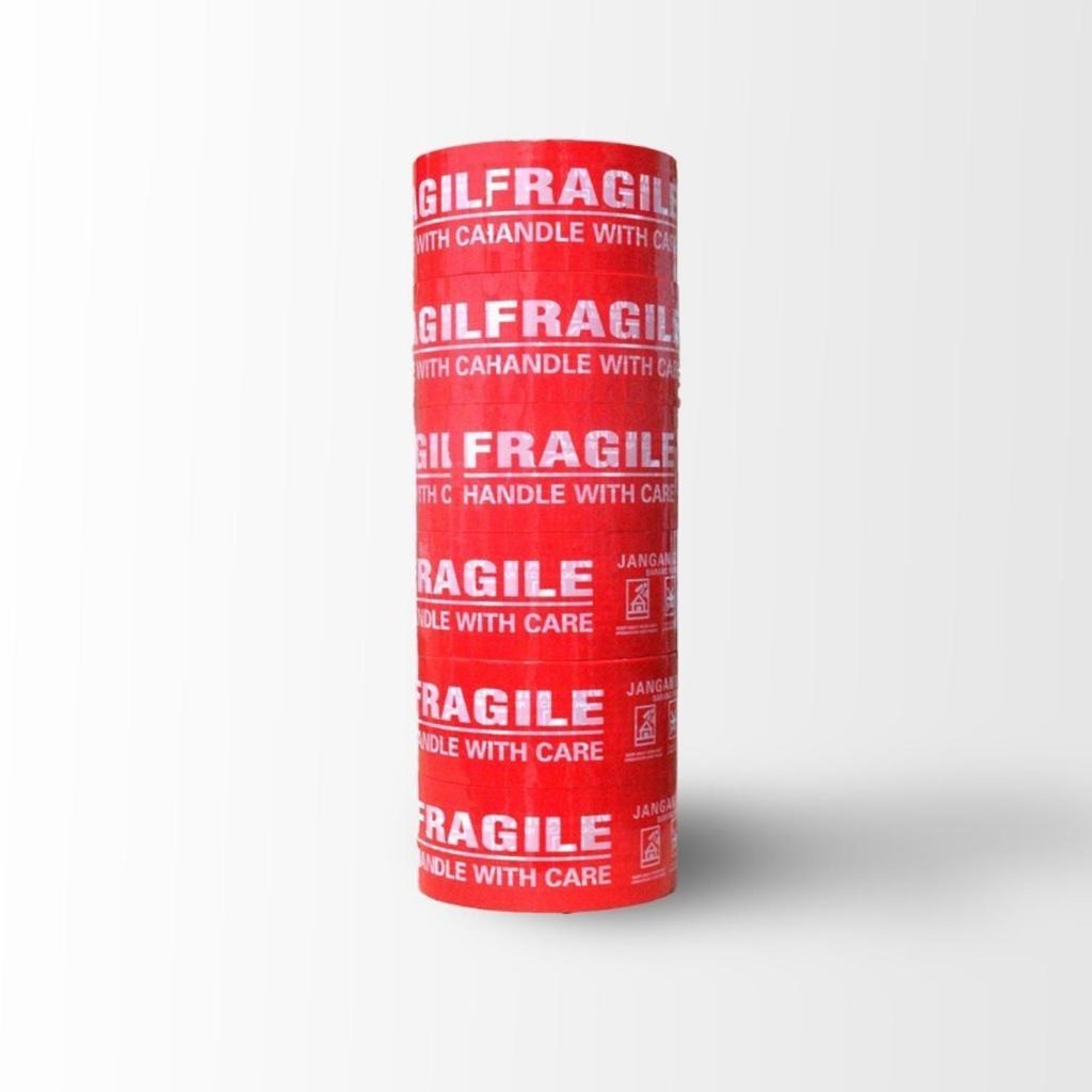 MERAH 1 Dozen [Contents 12] Red Fragile Duct Tape - Handle With Care ...