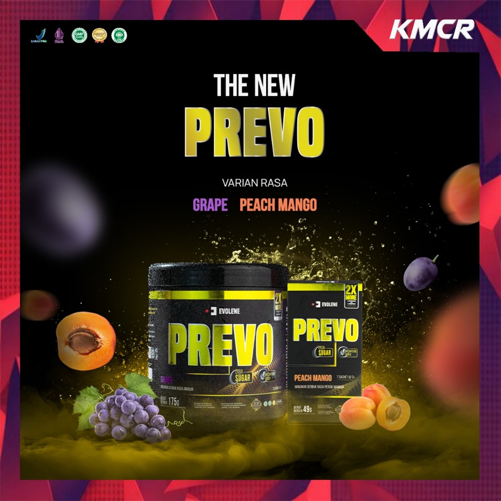 Evolene PREVO 25 Sachets PREWORKOUT PRE WORKOUT FITNESS GYM BPOM ...