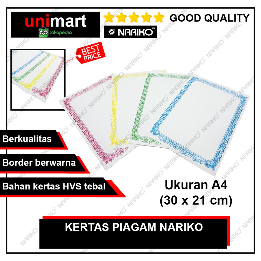 Nariko A4 Charter Paper 10 Sheets/Certificate Paper | Shopee Malaysia