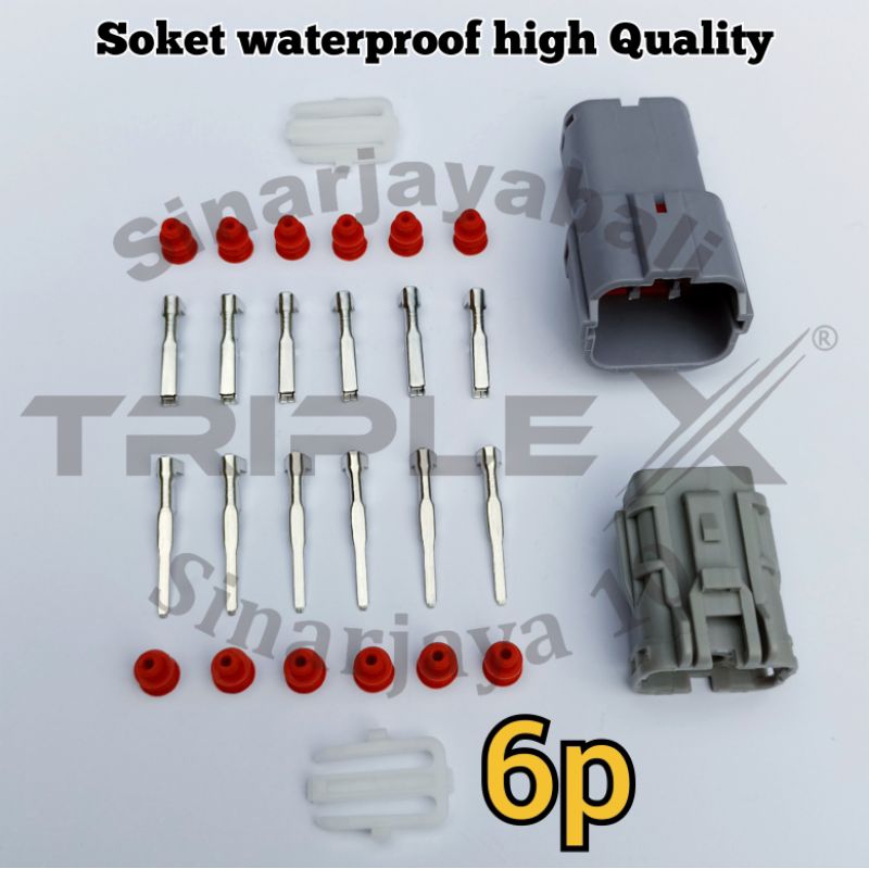 Socket 6pin 6p waterproof socket 6p pin original car motorbike cable ...