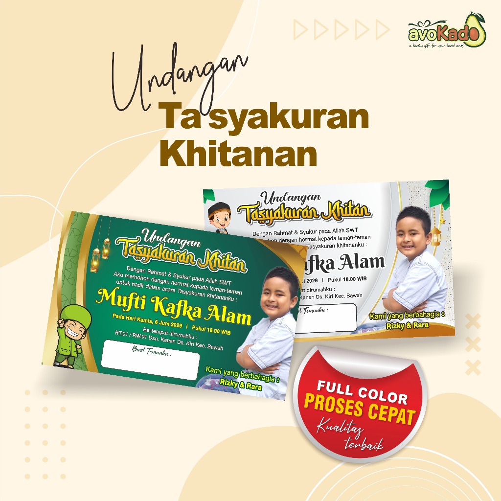 Circumcision Invitation Card + Plastic | Shopee Malaysia