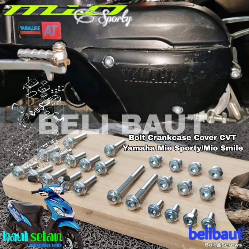Yamaha Mio Sporty CVT Block Bolt And Smile mode Two Key | Shopee Malaysia