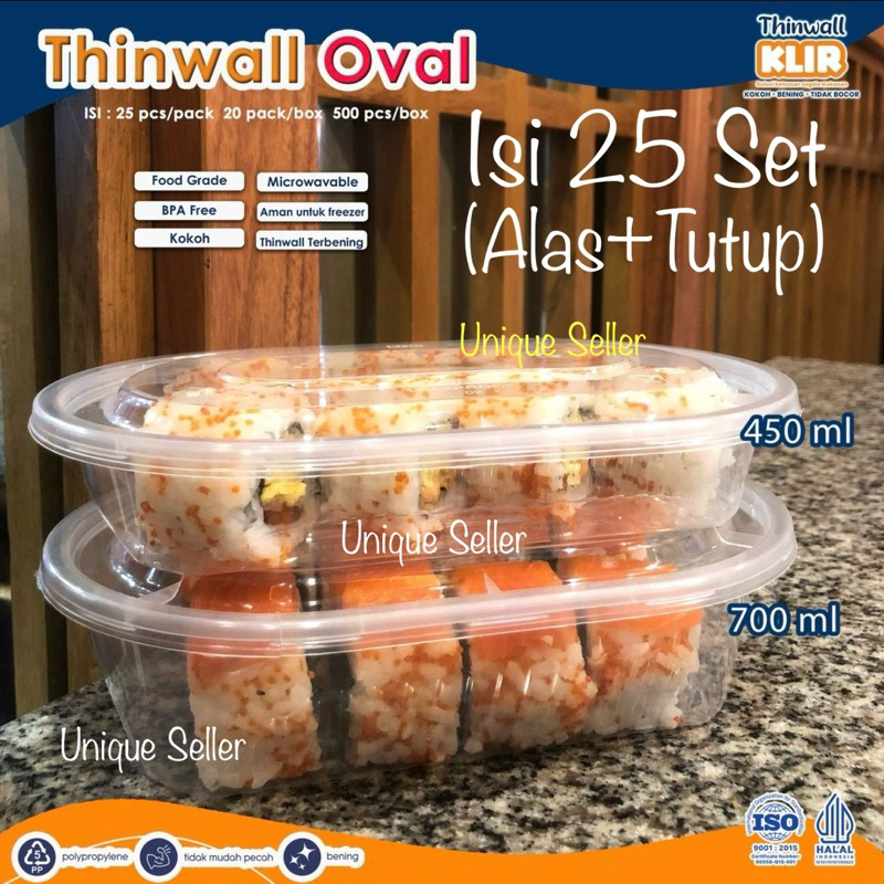 [Contents 25] Thinwall Oval 450 700 ML KLIR Thinwall Thinwal Oval ...