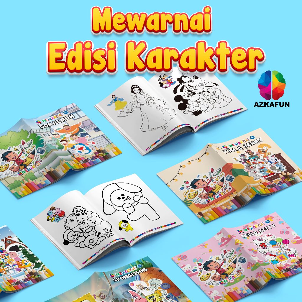 Vol-2 Coloring Book - Children's Character Coloring Book | Shopee Malaysia