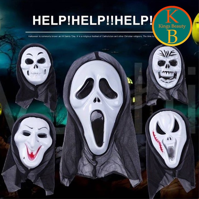 Scream Halloween Mask Scary Ghost Costume Halloween Scary Mask Toy ...
