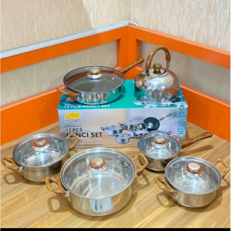PANCI SET 12PCS /COOKWARE SET (NAGAKO) | Shopee Malaysia