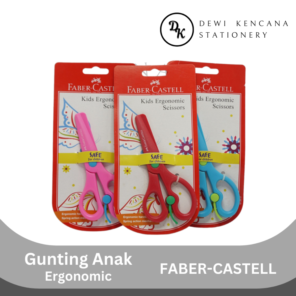 Faber-castell Ergonomic Children's Scissors/Kids Ergonomic Scissors ...