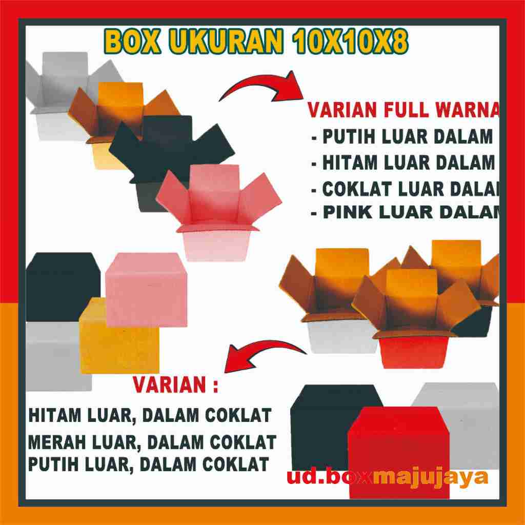 Package 50 PCS) Box 10x10x8 Cm / Plain Cardboard / Cardboard ...