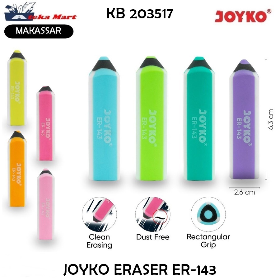 [PCS] Joyko ERASER ER-143 CUTE PENCIL MODEL ERASER | Shopee Malaysia