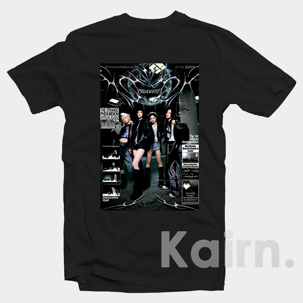 Aespa T-shirt - Armageddon / Kpop T-shirt / Fansmerch | Shopee Malaysia