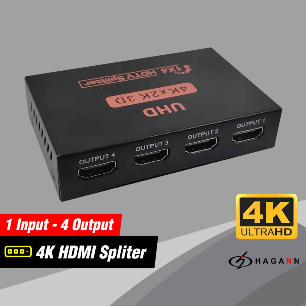 Splitter HDMI Hub 4 Port Full HD 1080P 4K HDTV Spliter 1 in 4 Out HDMI ...
