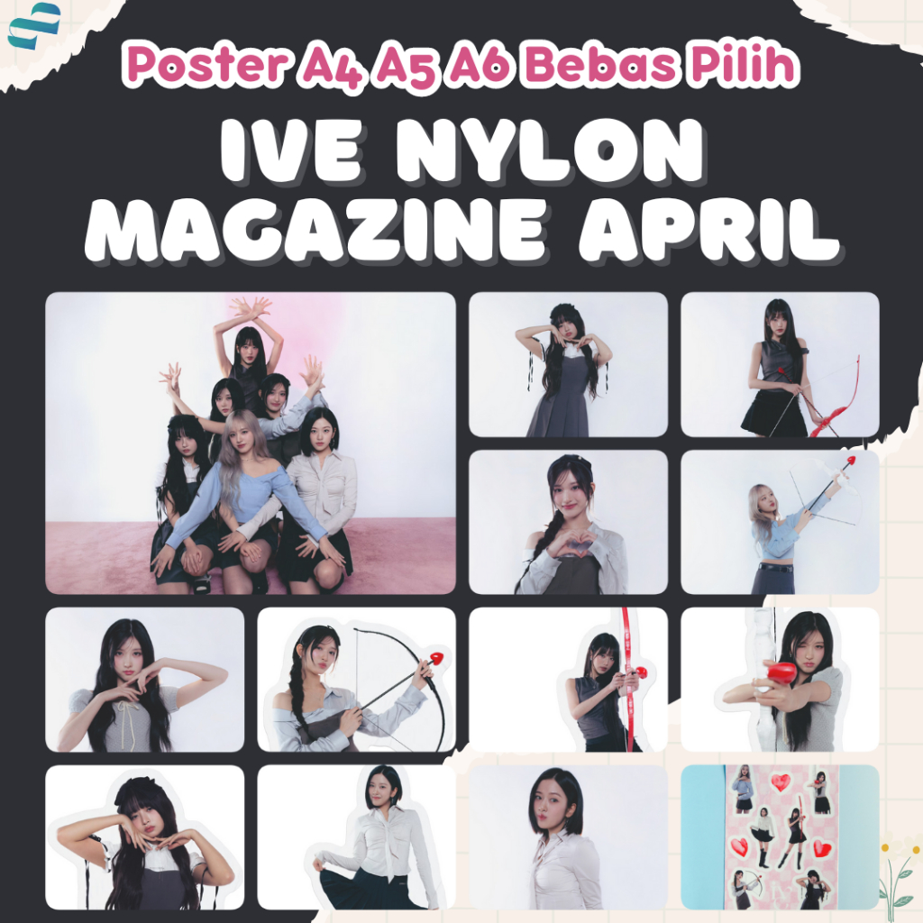 Poster IVE Nylon Magazine April 2024 - Poster Kpop A4 A5 A6 | Shopee Malaysia