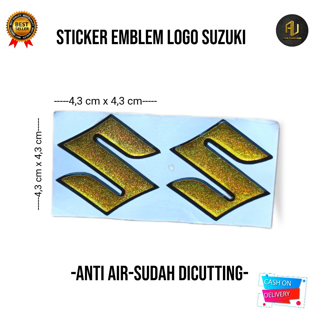 Suzuki Logo Emblem Stickers embossed MOTORCYCLE STICKER, CAR STICKER ...