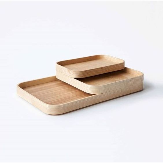 KAYU Vinkel wooden coaster Tray Square Placemats Teak Wood Box 20cm x ...